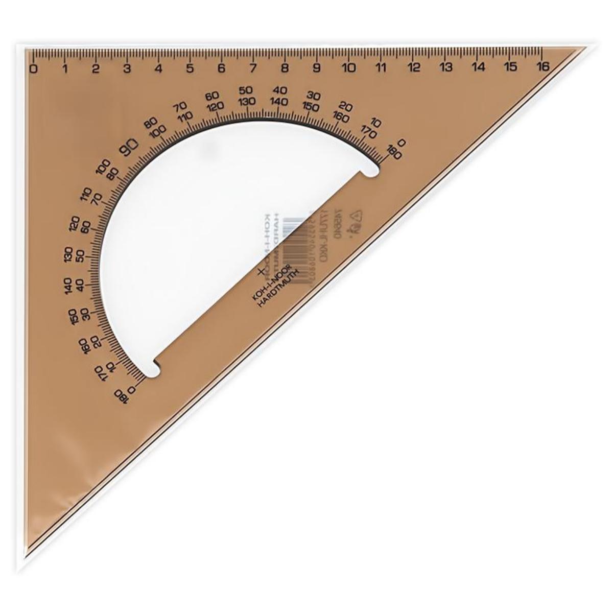 SET SQUARE 45/177 TRANSPARENT BROWN koh-i-noor