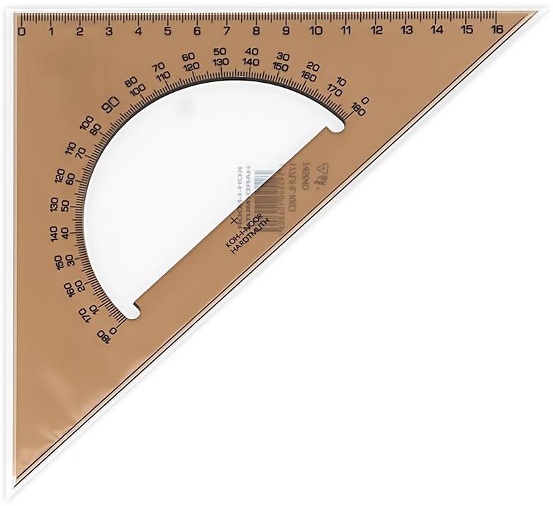 SET SQUARE 45/177 TRANSPARENT BROWN koh-i-noor