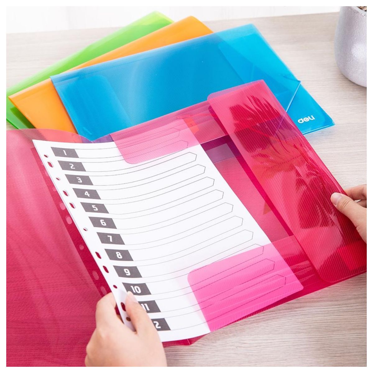 Plastic Folder with Rubber Deli A4