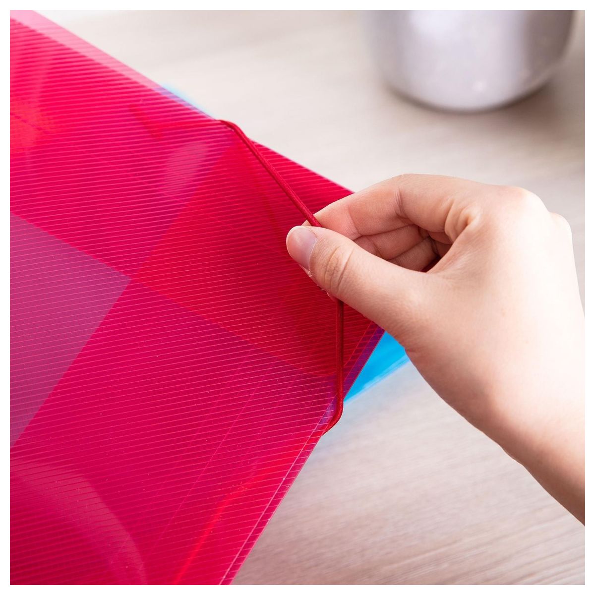 Plastic Folder with Rubber Deli A4