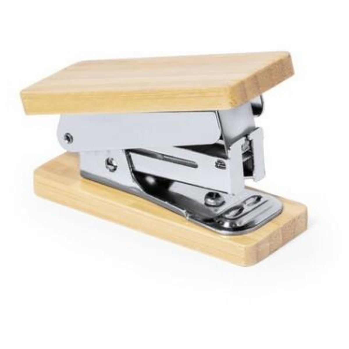 Stapler with bamboo surface, 50 staples included, "ECOLOR" V2053