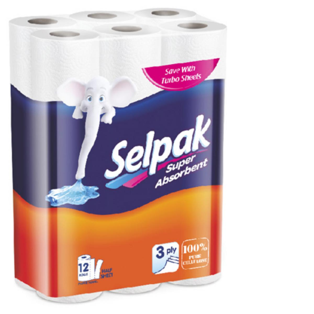 სამზარეულოს ხელსახოცი Selpak 12 რულონი