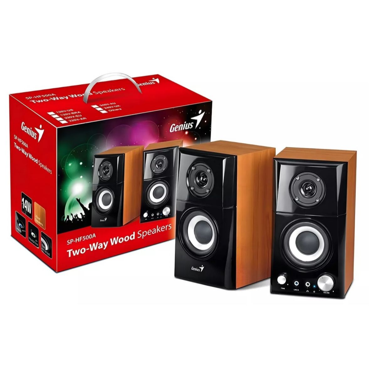 დინამიკები Genius SP-HF500A II, Wood Speaker, EU100-240V